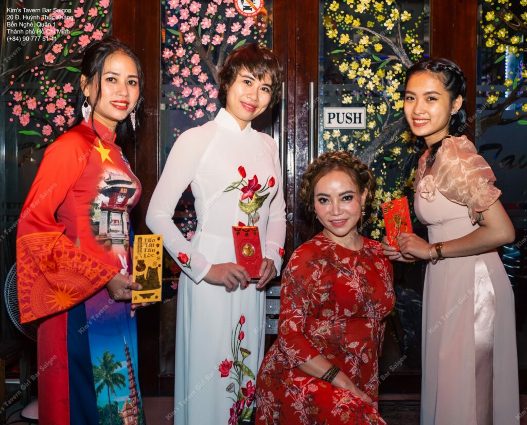 Best Tet Party In Saigon - Sexy Ao Dai - Kim's Tavern Girl Bar Saigon