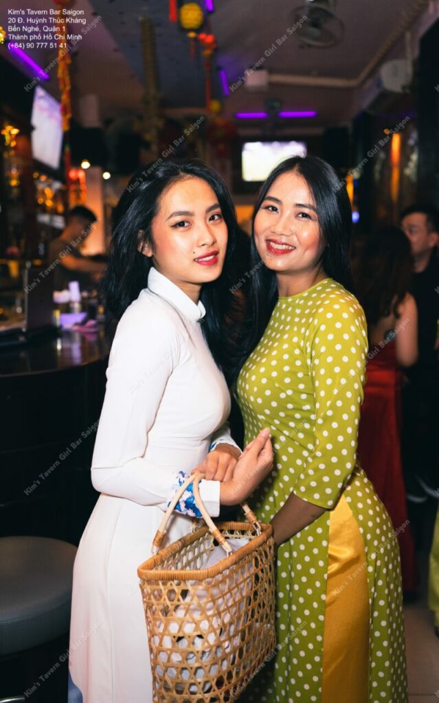 Best Tet Party In Saigon - Sexy Ao Dai - Kim's Tavern Girl Bar Saigon
