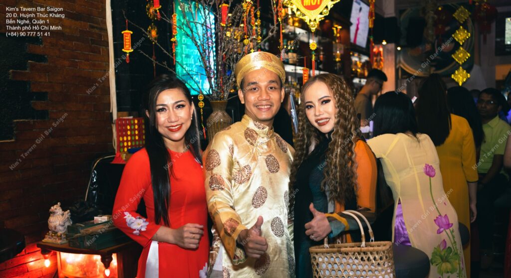 Best Tet Party In Saigon - Sexy Ao Dai - Kim's Tavern Girl Bar Saigon