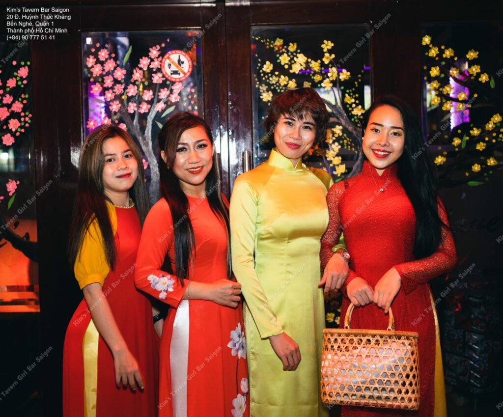 Best Tet Party In Saigon - Sexy Ao Dai - Kim's Tavern Girl Bar Saigon