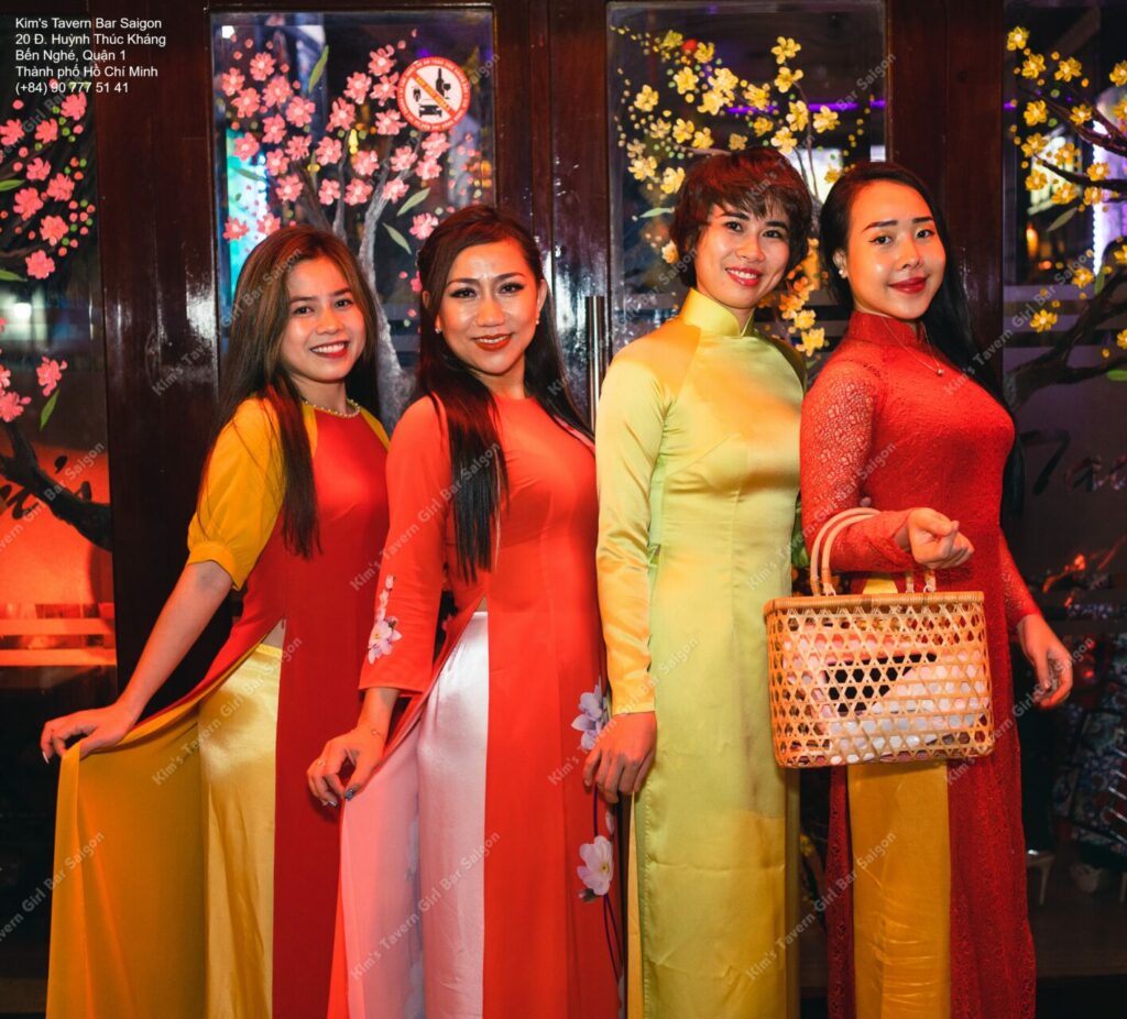 Best Tet Party In Saigon - Sexy Ao Dai - Kim's Tavern Girl Bar Saigon